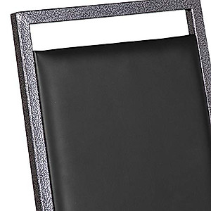 Flash Furniture 2 Pack HERCULES Series Square Back Stacking Banquet Chair in Black Vinyl with Silvervein Frame