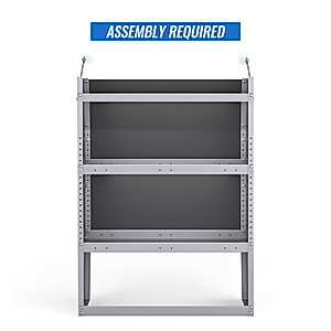 AA Products Inc. SH-4303 Steel Van Shelving Storage System Fits for NV200, Transit Connect 2014+ and Chevy City Express, Contoured Shelving Unit, 32" W x 43" H x 13" D