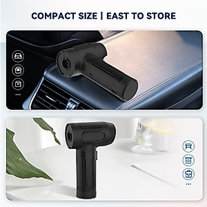 Cordless Electric Air Duster, JOMOSPO 50000RPM Powerful Compressed Air Can Replacement for Computer Keyboard Electronics Cleaning, Available for Swimming Ring Inflation and Vacuum Storage Bags Suction