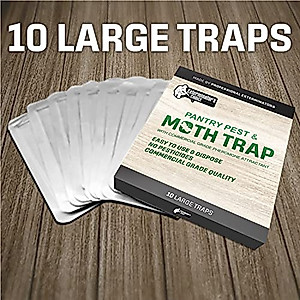 Exterminators Choice 10 Pack Professional Grade Pantry and Moth Traps with Pheromone Attractant | Effective Non-Toxic Safe