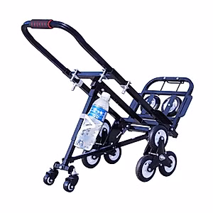 INTSUPERMAI Foldable Portable Stair Climbing Hand Truck Luggage Cart Climbing Dolly,Rubber Mute Wheel,Adjustable Handle Length 420LBS Capacity Handcart Luggage Cart