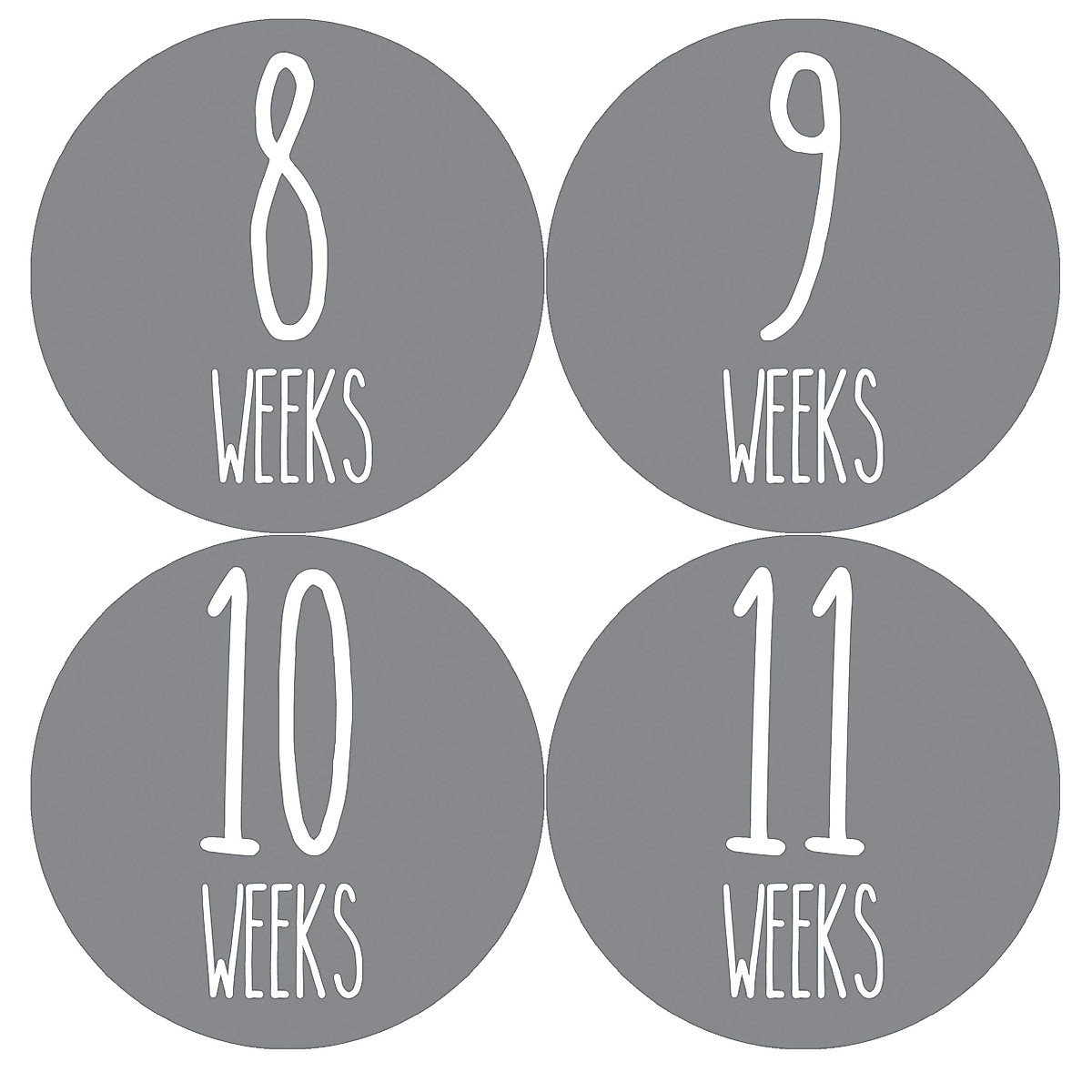 Months In Motion Weekly Pregnancy Growth Sticker | Week to Week Pregnant Expecting Photo Prop | Maternity Keepsake | Baby Bump | Weekly Stickers Photo (Set of 36 Stickers)