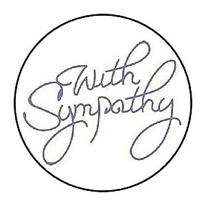 without brand Set of 48 Envelope Seals Labels with Sympathy 1.2" Round