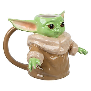 Bioworld Star Wars The Mandalorian The Child Grogu 20 Oz Sculpted Ceramic Mug