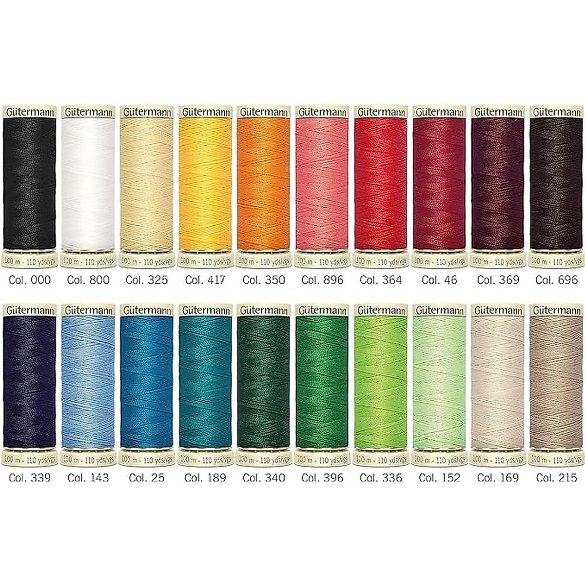 Gutermann 734610-1 Thread Set Sew-All 100 m x 20 reels, Multicoloured
