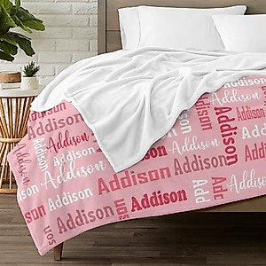 Dr.TOUGH Personalized Blankets for Kids Adults Personalized Name Blankets Personalized Kids Personalized Baby Blanket Personalized Gifts for Chrismas Birthday