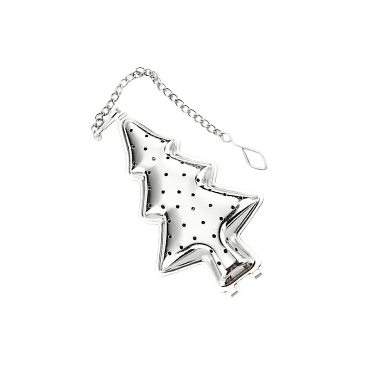 NOLITOY 2pcs Tea Ball Infuser Soup Strainer Stainless Steel Tea Infuser Tea Diffuser for Loose Tea Silver Tea Ball Metal Strainer Chic Tea Leaker Filter Ball Snap Christmas Tree