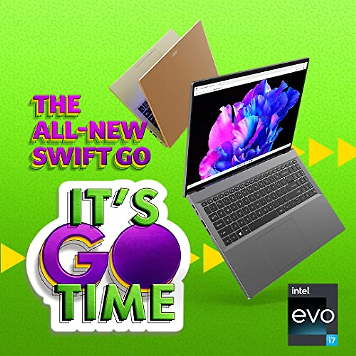 Acer Swift Go 14 Intel Evo Thin & Light Laptop 14" 1920x1200 100% sRGB Touch Display Intel Core i7-1355U Intel Iris Xe 16GB LPDDR5 512GB Gen 4 SSD Killer WiFi 6E AX1675 SFG14-71T-72QV