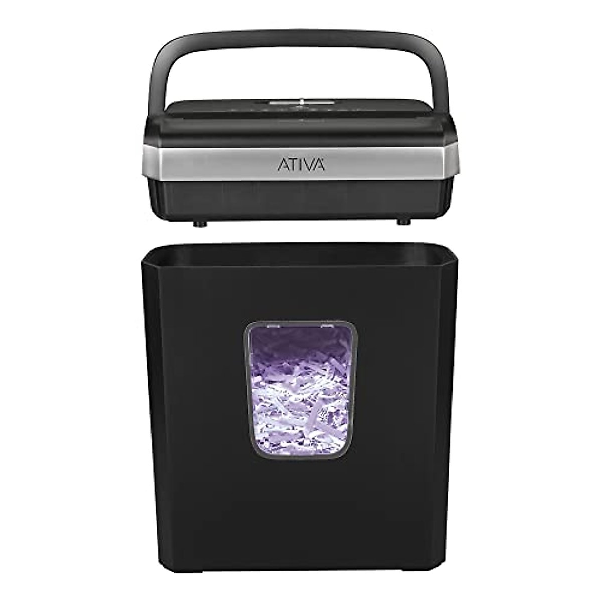 Ativa® 6-Sheet Cross-Cut Shredder, Black, A06CC19