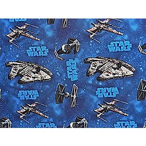 1/2 Yard - Star Wars Vehicles Cotton Fabric - Officially Licensed (Great for Quilting, Sewing, Craft Projects, Throw Pillows, Quilts & More) 1/2 Yard X 44"