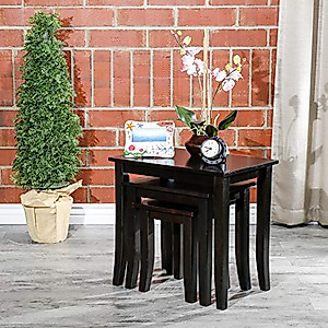 DTY Avon 3-Piece Nesting Tables Indoor Living Furniture Collection - Espresso