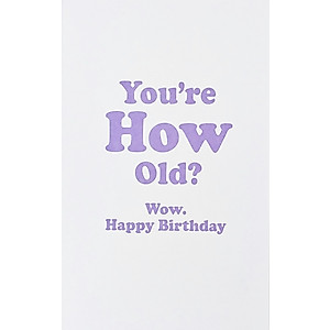 OMG You're How Old? WOW Happy Birthday Greeting Card w/Basset Hound Dog - Getting Older Aging Cute Funny