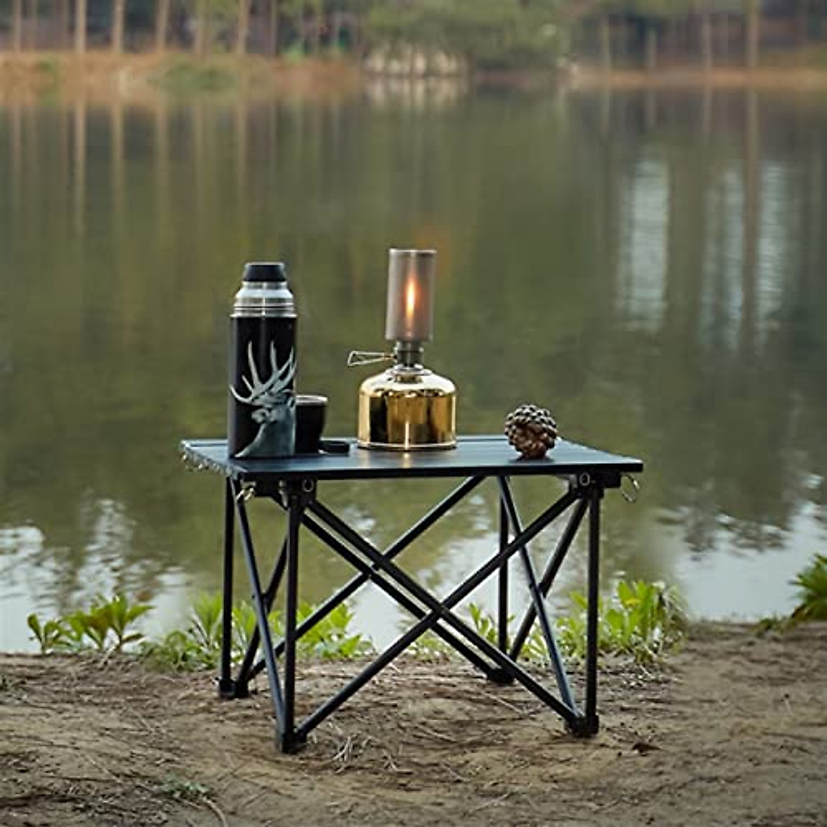 SUNESA Portable Picnic Table Outdoor Folding Table Portable Egg Roll Table Aluminum Alloy Camping Camping Picnic Table Foldable Camping Table