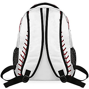 Backpack Baseball Laptop Computer Backpacks Waterproof College School Bookbag Casual Travel Hiking Camping Daypack for Women Men