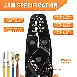 iCrimp Closed Barrel Crimper, Stamped Contacts Crimper and Weather Pack Terminal Crimper Tool Kit w/Extraction Tools-12pcs included
