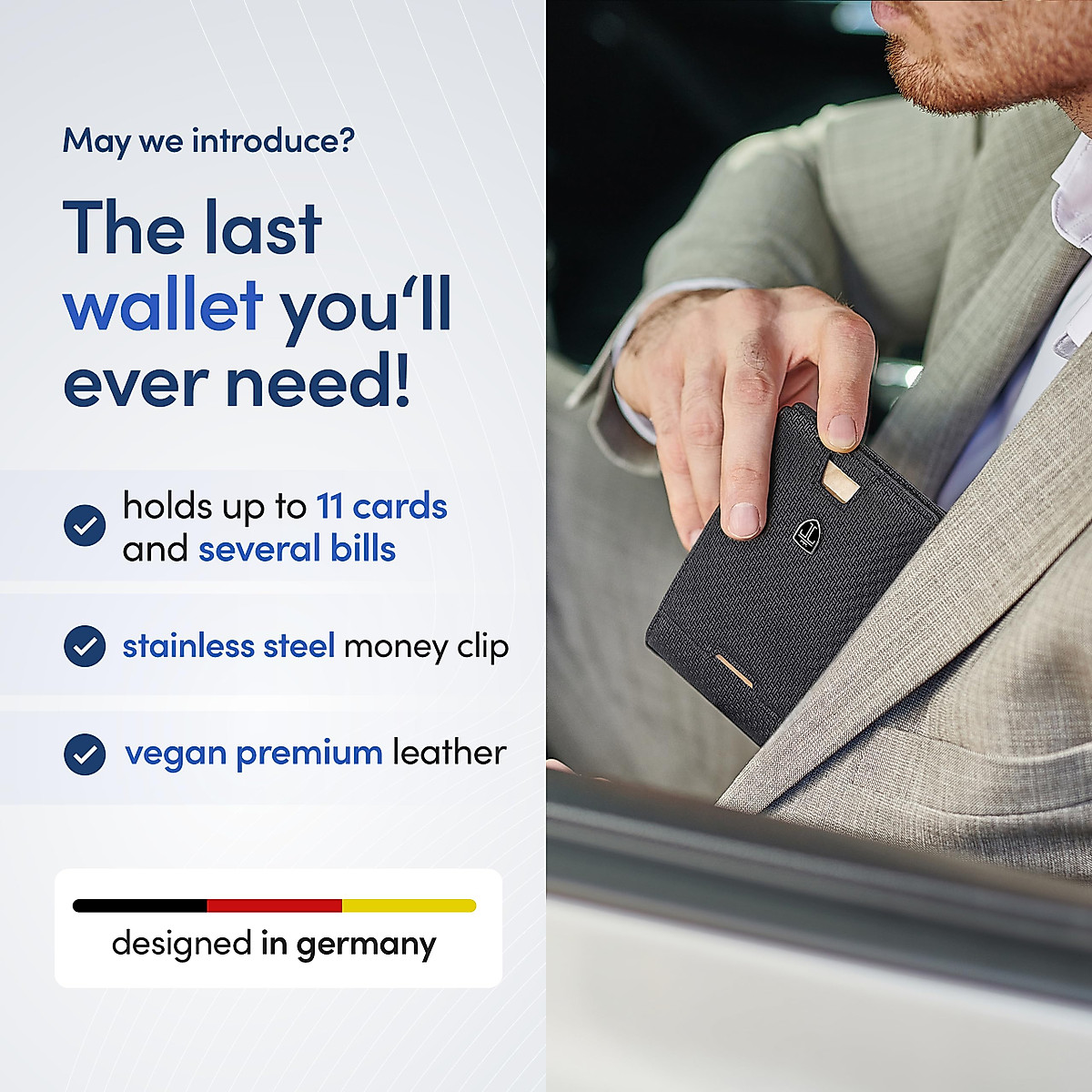 TRAVANDO Mens Slim Wallet with Money Clip AUSTIN RFID Blocking Bifold Credit Card Holder for Men with Gift Box