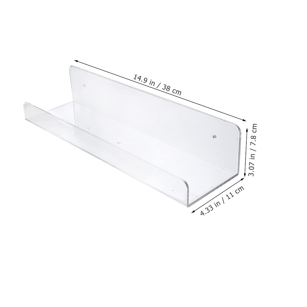 Cabilock 3pcs Shelf Wall Mounted Acrylic Rack Storage -Mounted Mounted Hanging Rack