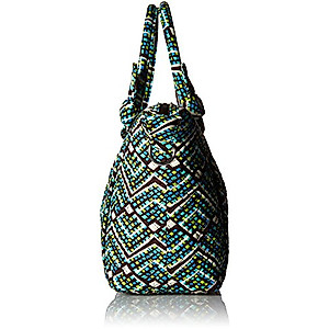Vera Bradley Women's Cotton Hadley Satchel Purse, Rain Forest, One Size