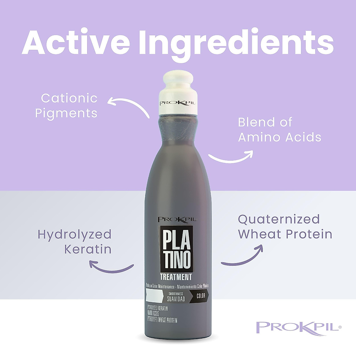 Prokpil | Treatment Platinum Maintenance Mask for Platinum Gray Silver Hair | Matizante Platino Tratamiento y Mantenimiento Natural Matizador Plateado, Gris Canoso (Regular Size 10oz-300ml)