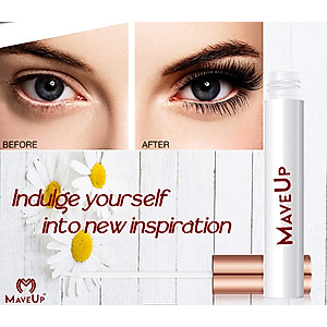 MaveUp Eyelash Growth Serum Booster. Enhanced Length. Works Like Magic. Fuller Lashes & Mesmerizing Look. Nourishing. Thicker. Longer. Your Secret to Gorgeous Eyes. Alluring. Must Have.