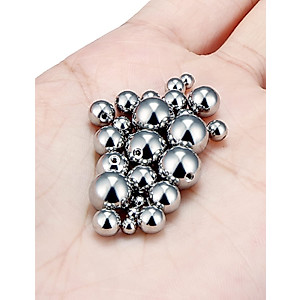 Prjndjw 25Pcs 16G Replacement Balls Externally Threaded Surgical Steel Piercing Balls Industrial Barbell Septum Eyebrow earring Lip Tongue Nipple Belly Button Piercing Rings Parts 3MM 4MM 5MM 6MM 8MM