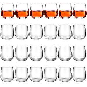 Set of 24 Shot Glasses 3.25 oz Tequila Glasses Heavy Base Whiskey Tasting Glasses Glass Cups Small Liquor and Spirit Glasses Tequila Bar Glasses Shooter Glass for Drinking Tasting Espresso Beer Juice