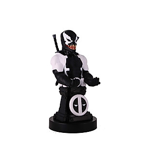 Exquisite Gaming: Deadpool Back in Black: Deadpool Venom - Original Mobile Phone & Gaming Controller Holder, Device Stand, Cable Guys, Licensed Figure