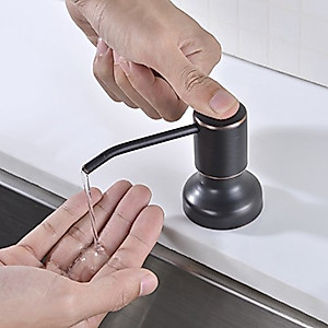 Soap Dispenser,Stainless Steel Dish Soap Dispenser for Kitchen,Hand Soap Dispenser Stainless Steel, Sink Soap Dispenser with Large Bottle, Oil Rubbed Bronze Soap Dispenser Refill from The Top