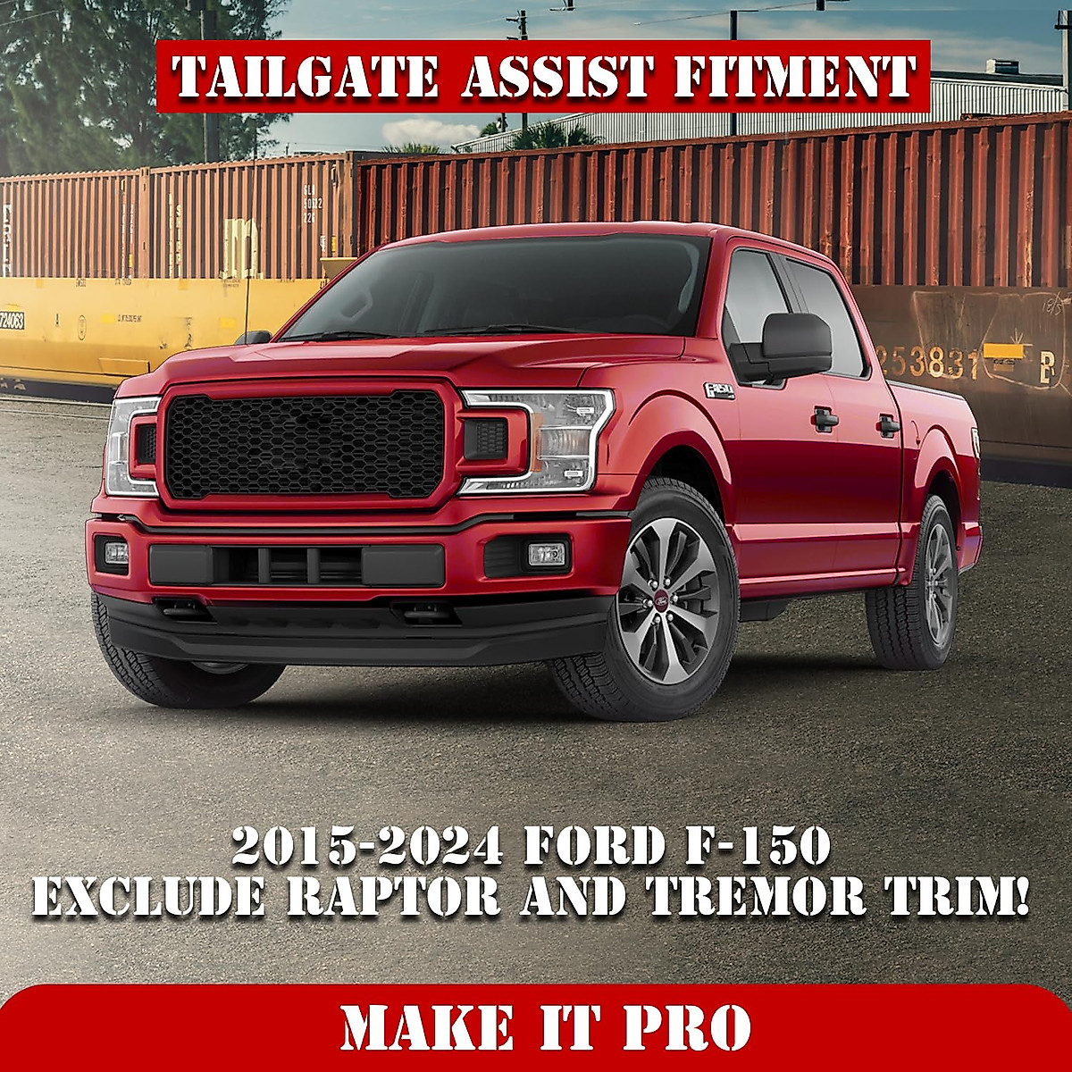 KitsPro Truck Tailgate Assist for Ford F-150 2015-2024 Truck Accessories Tailgate Damping Strut, Pack of 1