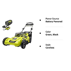 RYOBI Lawn Mower 20 in. 40-Volt Lithium-Ion Brushless Cordless Walk Behind