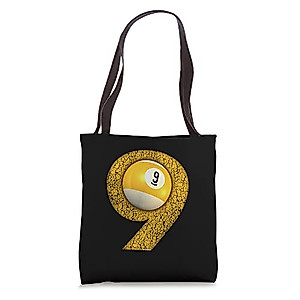 9-Ball Pool Ball Art Tote Bag