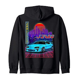 JDM Japanese Automotive Retro Tuner Car Zip Hoodie