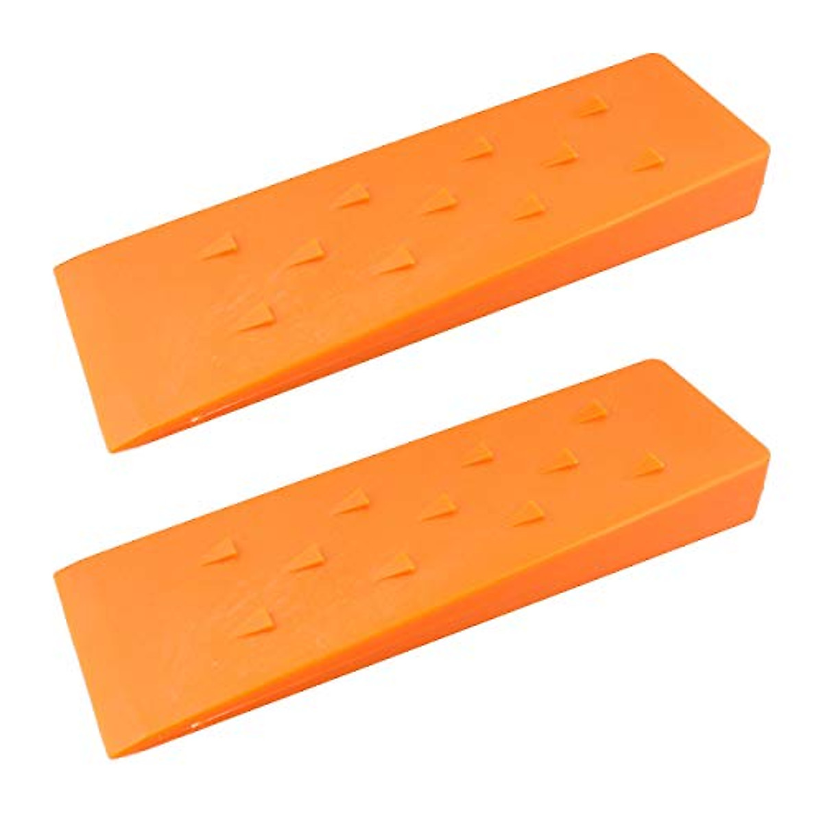 Felled Spiked Tree Felling Wedges for Tree Cutting – 10in Orange Plastic Felling Wedge, Logging Tools – 2 Pack