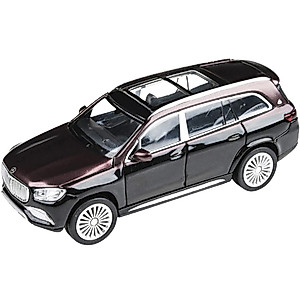 Paragon Models MB Maybach GLS 600 with Sunroof Rubellite Red and Obsidian Black Metallic 1/64 Diecast Model Car by Paragon PA-55304