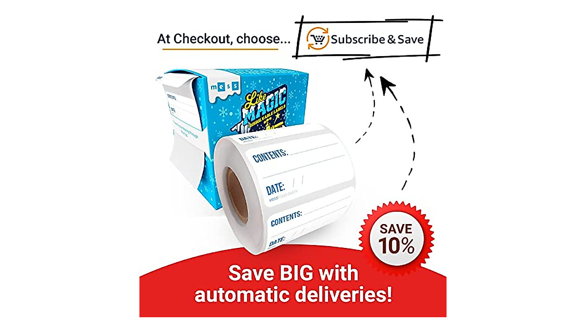 MESS Dissolvable Freezer Labels - Easy Food Storage & Organization
