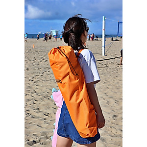 Nice C Chair for Beach for Adults 2 Pack, Low Chair, Sling, Folding, Portable, Concert, Kids, Boat, Sand Chair with Cup Holder & Carry Bag (Set of 2 Orange)