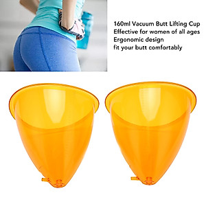 Buttock Vacuum Cups for Butt, L Size 160ml Butt Suction Cups, Body Massage Vacuum Cupping Machine Accessories for Home Salon