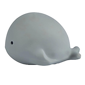 Tikiri Toys Ocean Buddies Whale Natural Rubber Rattle (Gray)