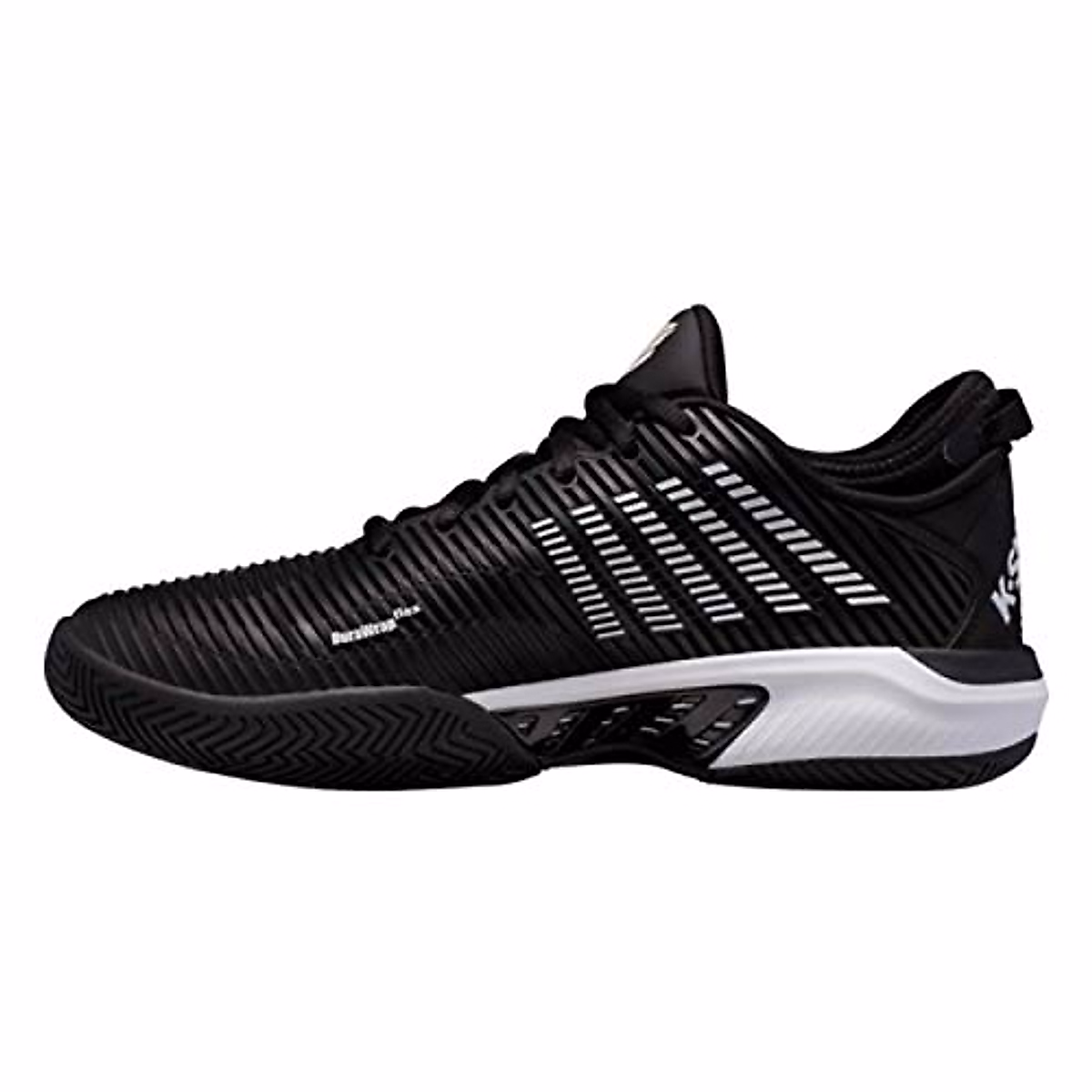K-Swiss Men's Hypercourt Supreme Tennis Shoe, Black/White, 10.5 M
