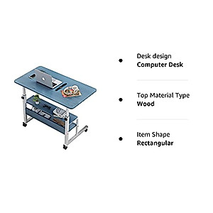 NC Mobile Desk Three-Layer Storage Desk Reading and Learning Office Computer Desk, 80×40