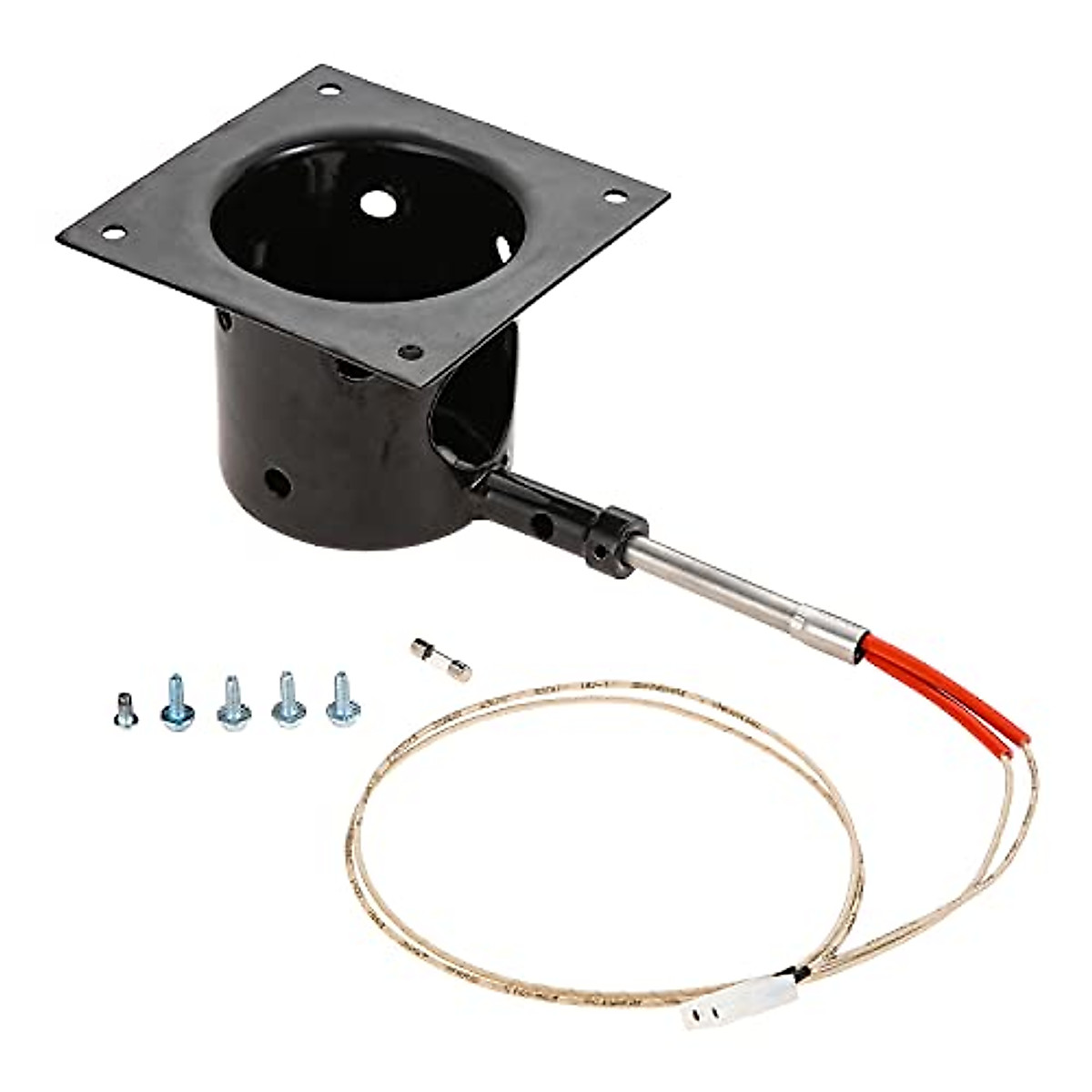 DRELD Porcelain-Enameled Heavy Duty Fire Burn Pot and Hot Rod Ignitor Kit, Replacement for Traeger and Pit Boss Wood Pellet Grill with Screws and Fuse