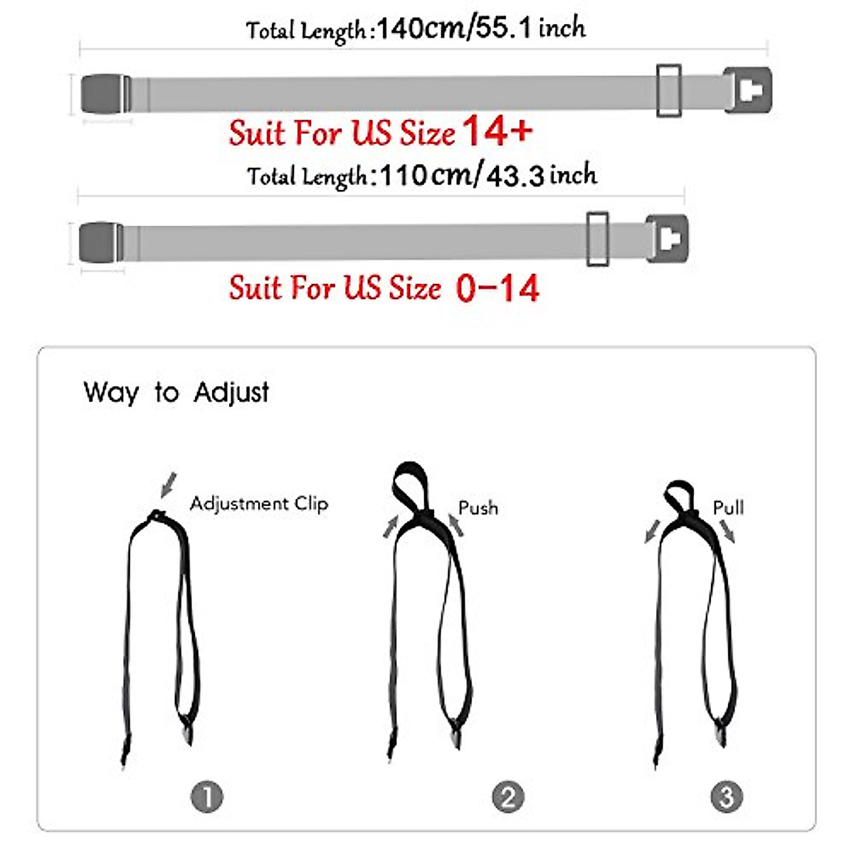 JASGOOD Womens Invisible Belt Comfortable Elastic Adjustable No Show Web Belt for Women or Men