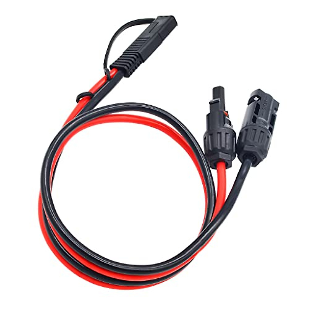 10AWG Solar Panel Connector Cable, 10AWG SAE Connector to Male & Female Solar Connectors Extension Cable Wire for RV Solar Panel DC Power Battery Charger with SAE Polarity Reverse Adapter