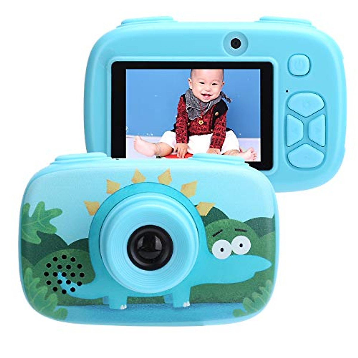 KIKYO Kids Video Camera HD 1080P Digital Camera Children's Toy Camera with Lanyard Builtin 600mAh Rechargeable Battery(Blue)
