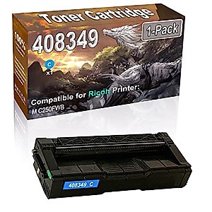 1-Pack (Cyan) High Yield Compatible M C250 (408349) Printer Toner Cartridge use for Ricoh M C250FWB Printers
