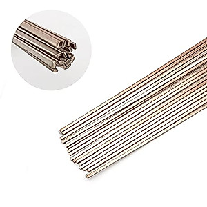 Silver Brazing Rod 15% BCuP-5 20 Flat Bar Welding Silver Nitrate Sticks JAgP-15 Silver Phos Soldering Rods 0.050"x1/8"x14" for Air-conditioners, Refrigerators and Freezers