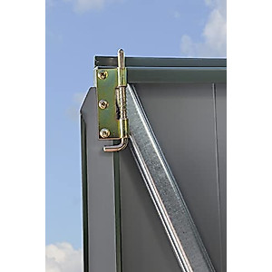 Scotts 6' x 3' x 6' Garden Storage Cabinet, Compact Outdoor Lockable Metal Shed Kit for Backyard, Patio, and Lawn