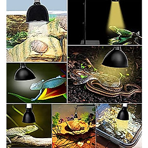 Reptile Tank Heat Lamp Stand Aquarium Stand - Reptile Terrarium Heat Light Stand - Adjustable Metal Heat Lamp Holder, Used for Amphibians, Lizards, Gecko, Tortoise, Snakes, Bearded Dragon, Chicks, etc