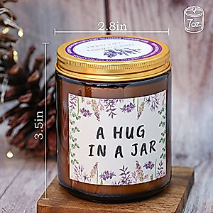 PIDELIGHT Giant Hug in A Jar Candle - Jars of Hope Candle, Get Well Feel Better Cheer Up Gifts, Sending Hugs Gifts for Women, Thinking of You Lavender Scented Soy