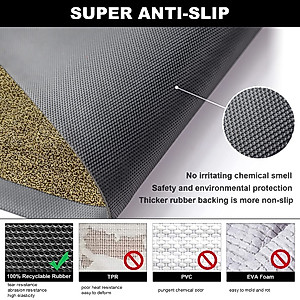 Matace Microfiber Super Absorbent Home Entrance Door Mat, Indoor and Outdoor Floor Mat with Non Slip Backing, Dirt and Mud Trapper Front Door Rug for Entryway (24"x36", Brown)